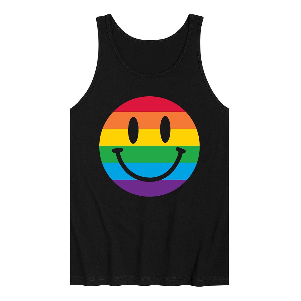 Men's Pride Smiley Face Graphic Tank Top