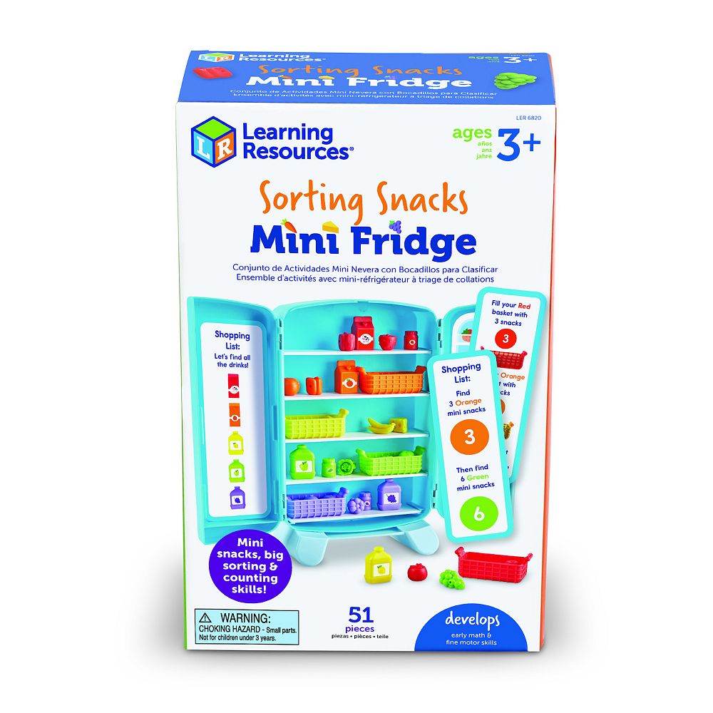 Learning Resources Sorting Snacks Mini Fridge Playset