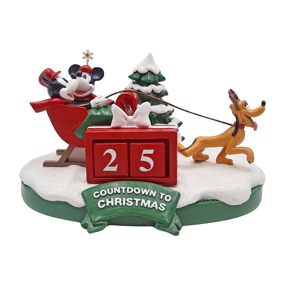 Disney's Mickey Mouse & Minnie Mouse Sleigh Countdown Calendar Table ...