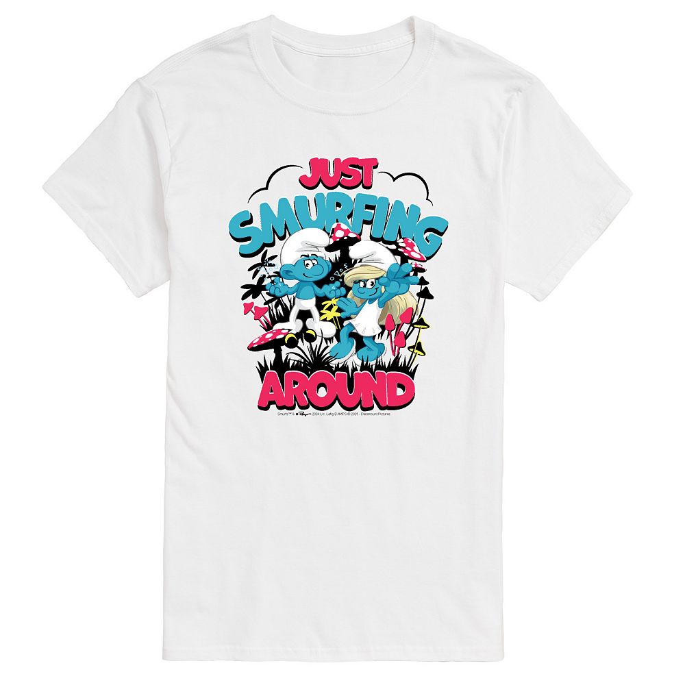 Big & Tall Smurfs Just Smurfing Around Graphic Tee