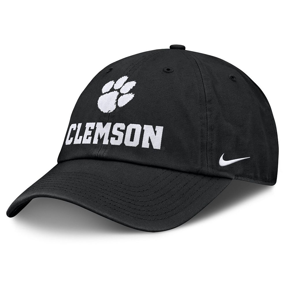 Men's Nike Black Clemson Tigers 2025 Sideline Club Adjustable Hat