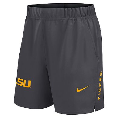 Men's Nike Gray LSU Tigers Primetime Woven Victory Performance Shorts