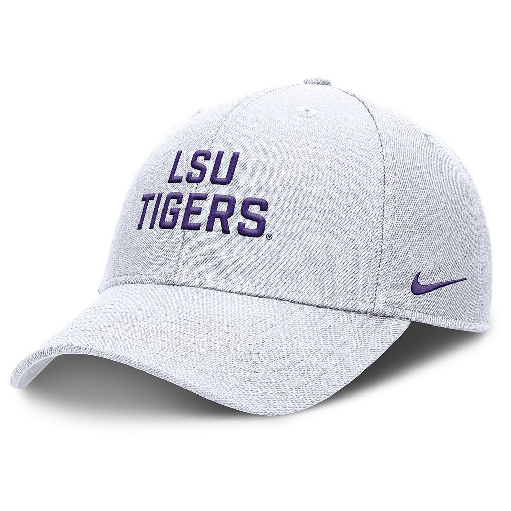 Men's Nike White LSU Tigers Rise Practice Adjustable Hat