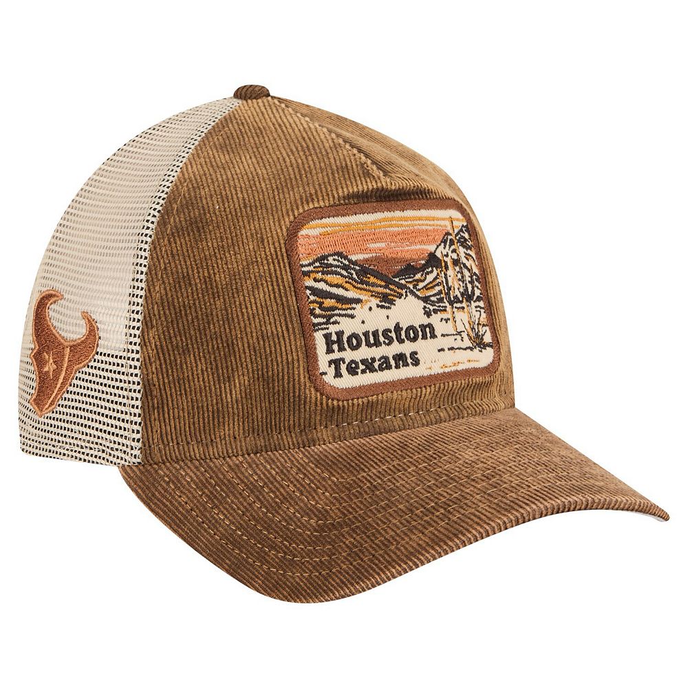Men's New Era Brown/Cream Houston Texans Vintage Landscape 9TWENTY A ...