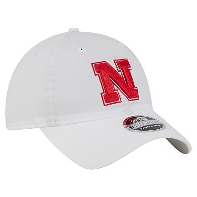 Men's New Era White Nebraska Huskers Active Ripstop 9TWENTY Adjustable Hat
