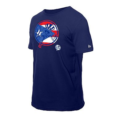 Men's New Era Navy New York Yankees Puerto Rican Flag Logo T-Shirt