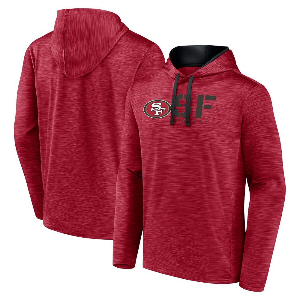 Men's Logo Athletic Scarlet San Francisco 49ers Head Start Pullover Hoodie