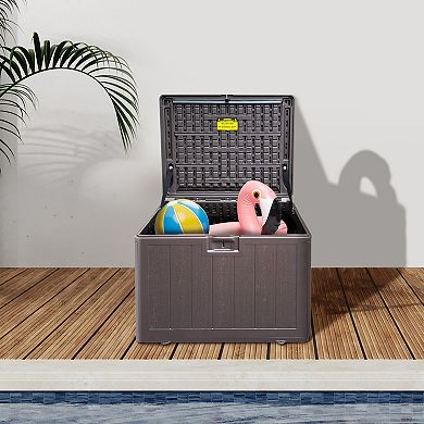 33 Gallon Waterproof Deck Box Outdoor Storage Solution for Patio Garden ...