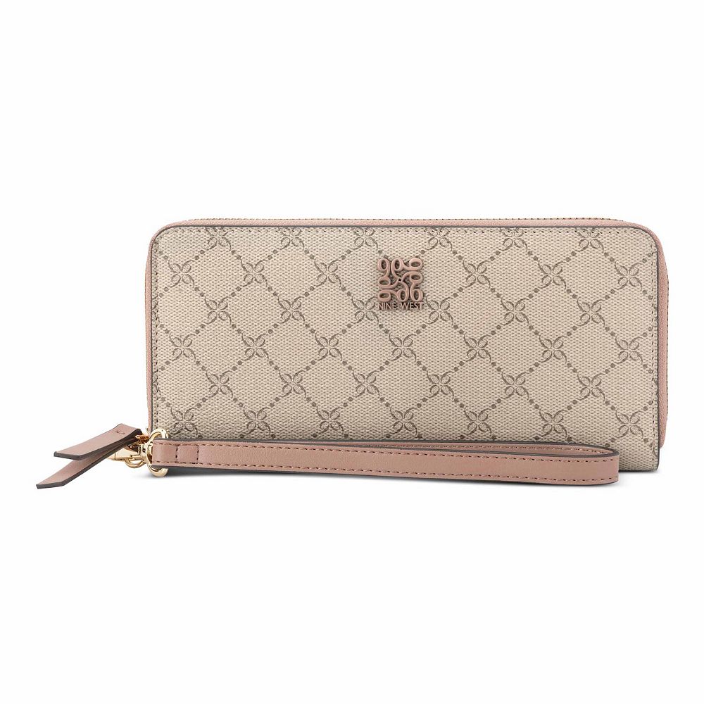 Nine West Anders Zip-Around Wallet With Wristlet Strap