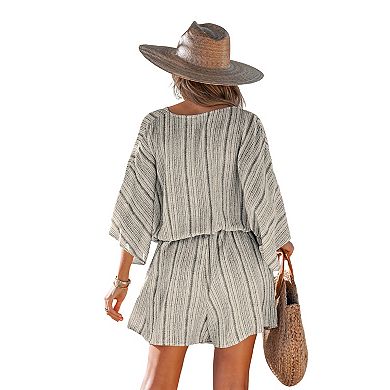 Women's Cupshe Belted Striped Romper