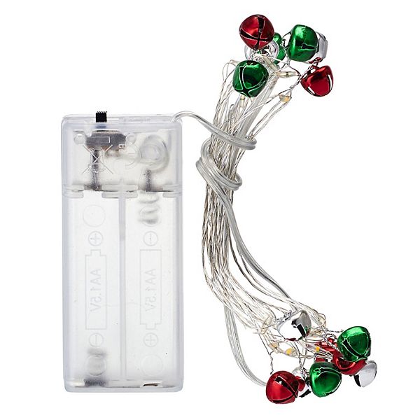 Fitz & Floyd 5-ft. 15-LED Light Christmas Jingle Bell String Light Garland