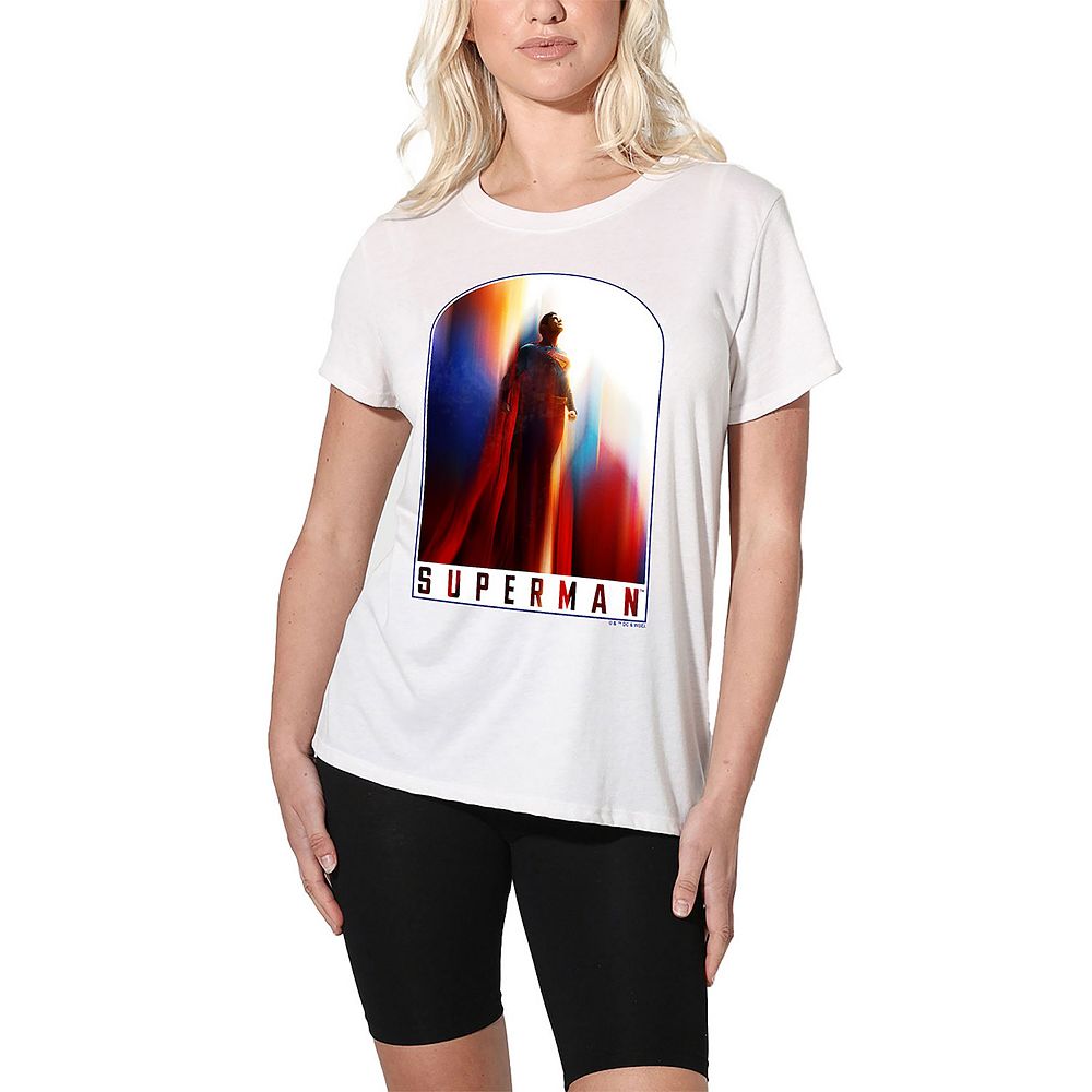 Women's DC Comics Superman Look Up Poster Graphic Tee