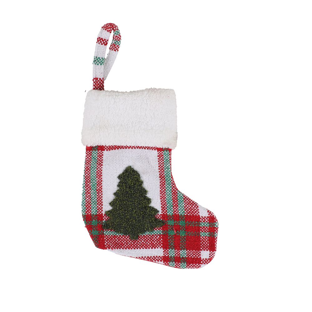 St. Nicholas Square® Plaid Mini Tree Christmas Stocking
