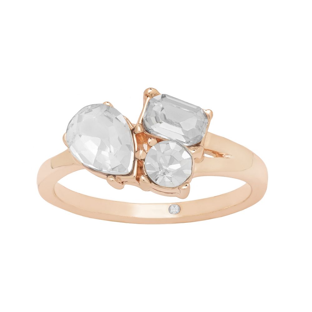 LC Lauren Conrad 3-Stone Cluster Ring
