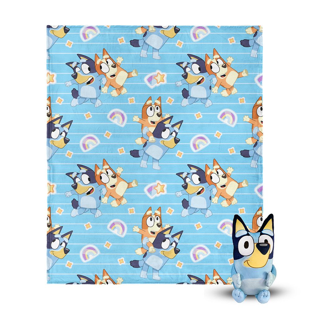 Bluey 2-pc. Dance Fun Plush Throw & Pillow Hugger Set
