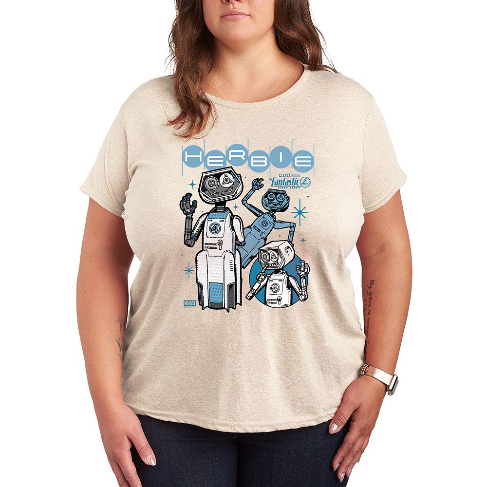 Plus Size Marvel The Fantastic Four First Steps Herbie Graphic Tee