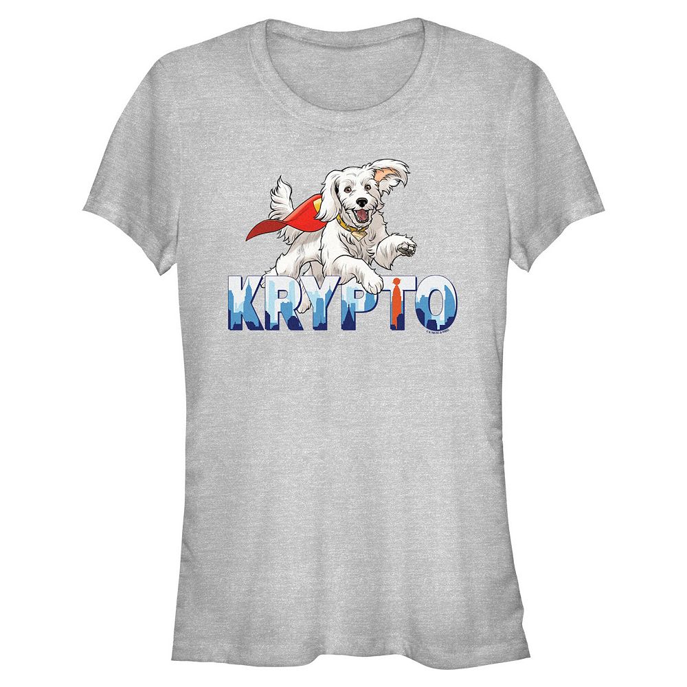 Juniors' DC Comics Superman Krypto Graphic Fitted Graphic Tee