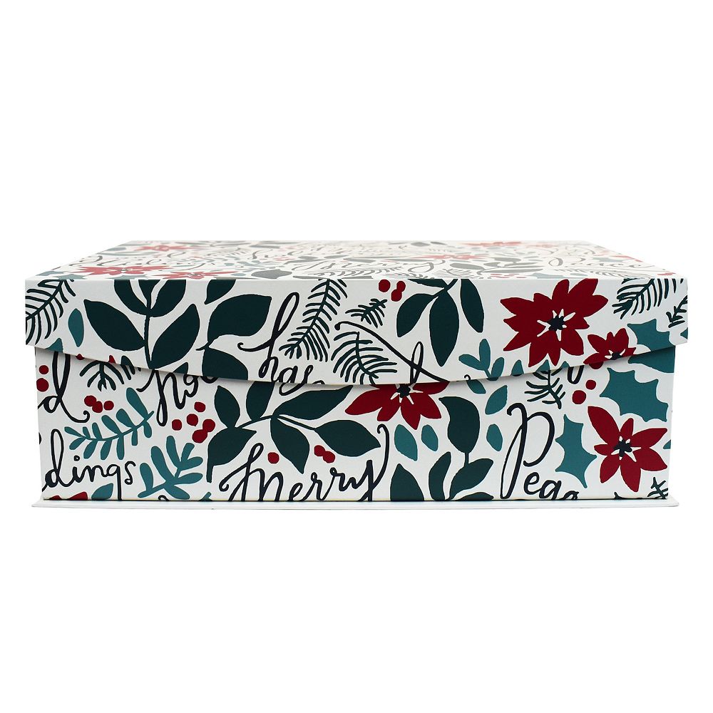 St. Nicholas Square® Large Holiday Paper Storage Box with Hinge