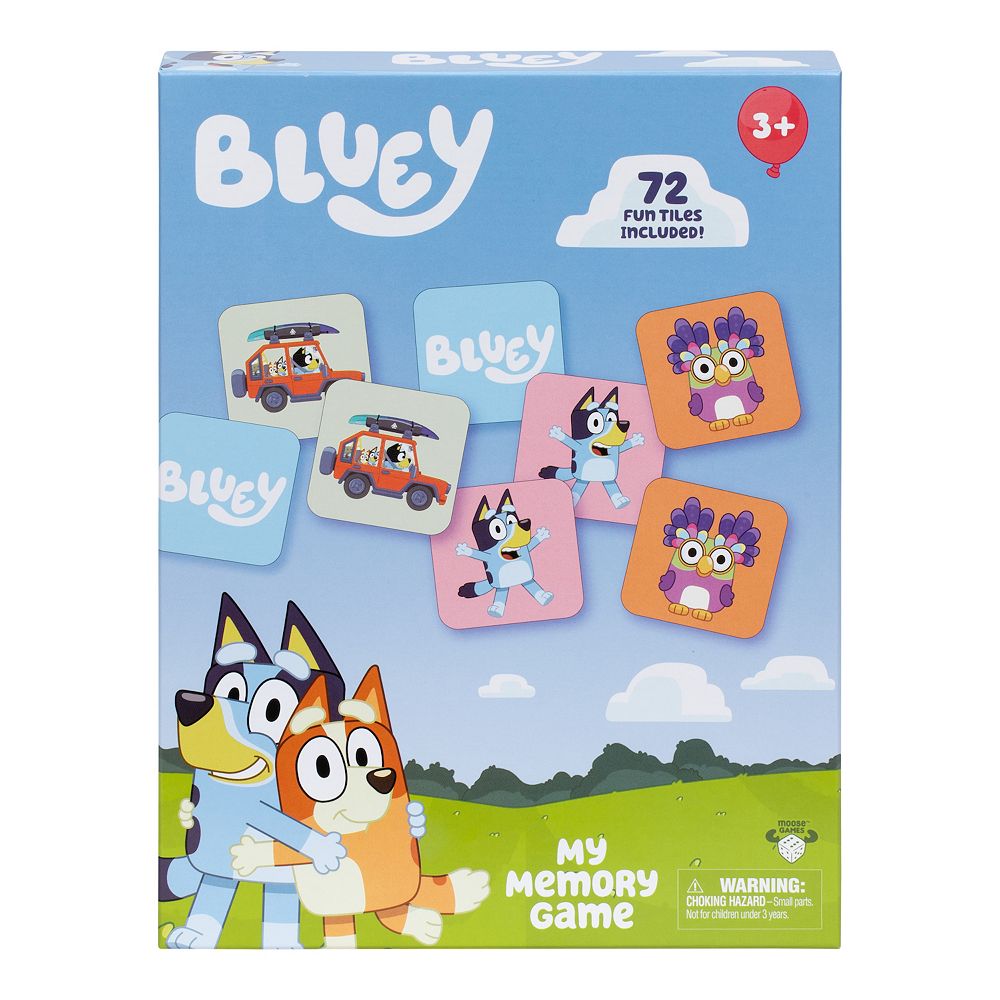 Bluey My Memory Game Tile Matching Game 72 Fun Tiles Included