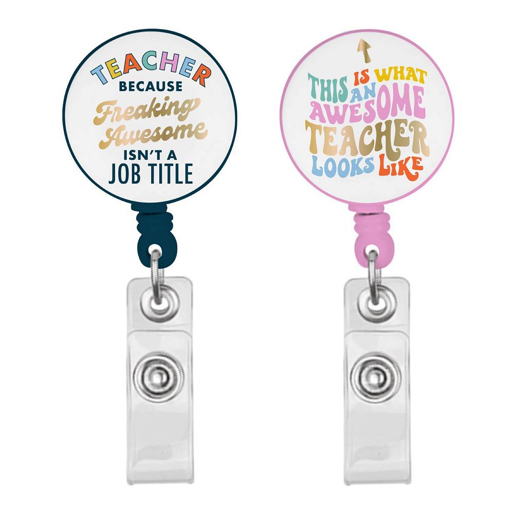 Design Clique Teacher Badge Reel Assorted Set