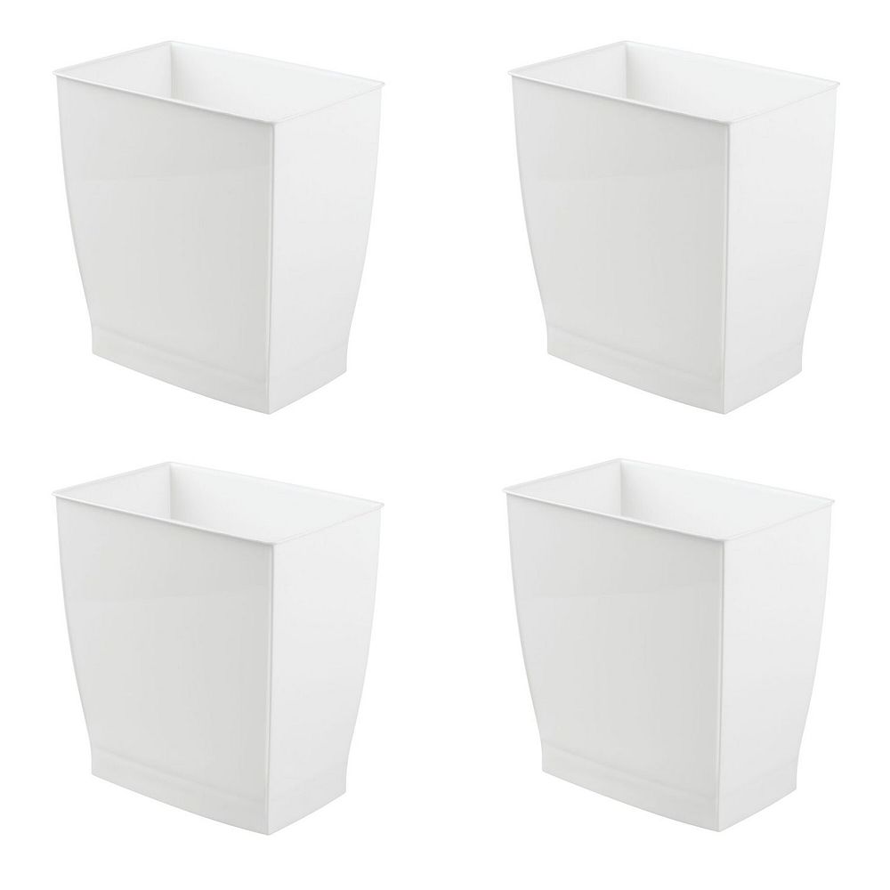 iDesign 4-pc. Small Rectangular Bathroom Trash Cans Set