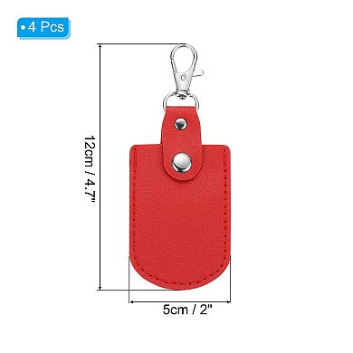 Leather Key Fob, 4 Pcs Leather Key Fobs with Key Rings DIY Keychain ...