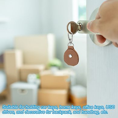 Leather Key Fob, 3 Pack Genuine Leather Keys Cover Portable Key Fob Air ...
