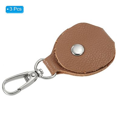 Leather Key Fob, 3 Pack Genuine Leather Keys Cover Portable Key Fob Air ...