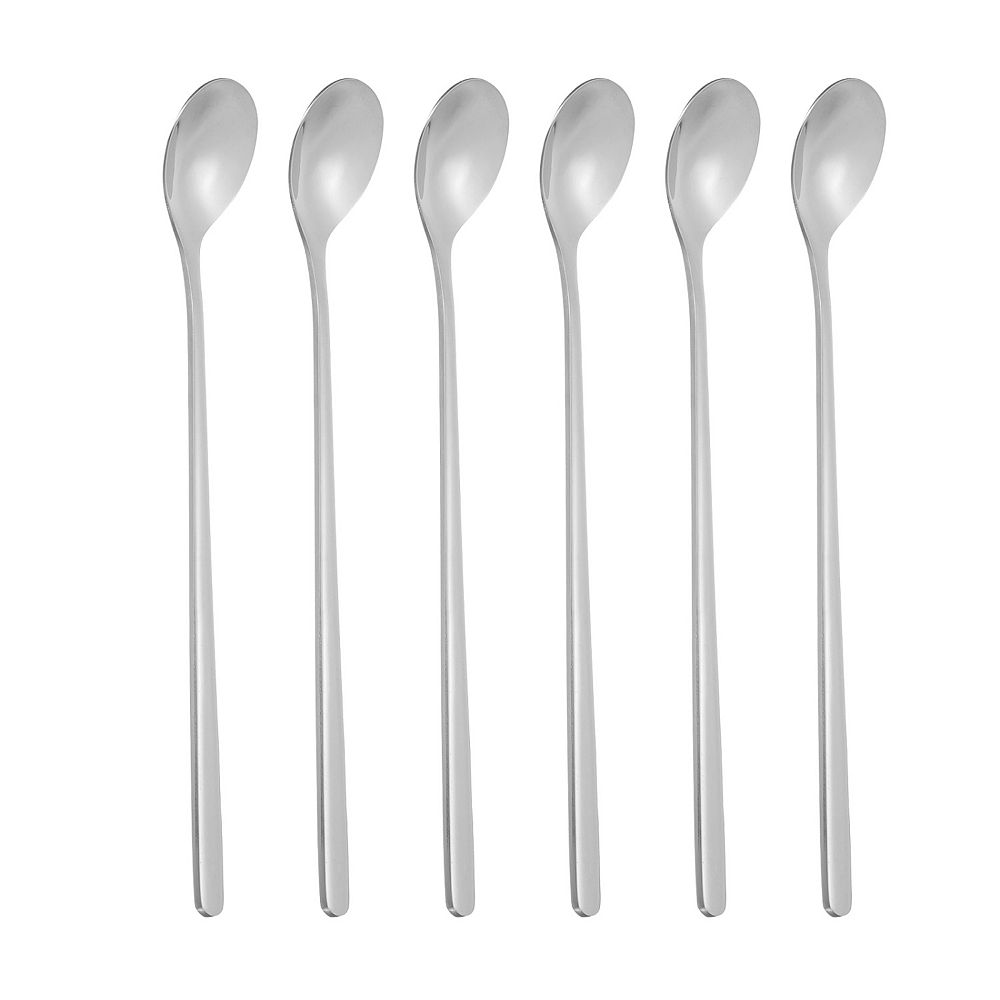 7" Teaspoons, 6pcs Long Spoon Coffee Spoon 304 Stainless Steel Long ...
