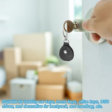 Leather Key Fob, 2 Pack Genuine Leather Keys Cover Portable Key Fob Air ...