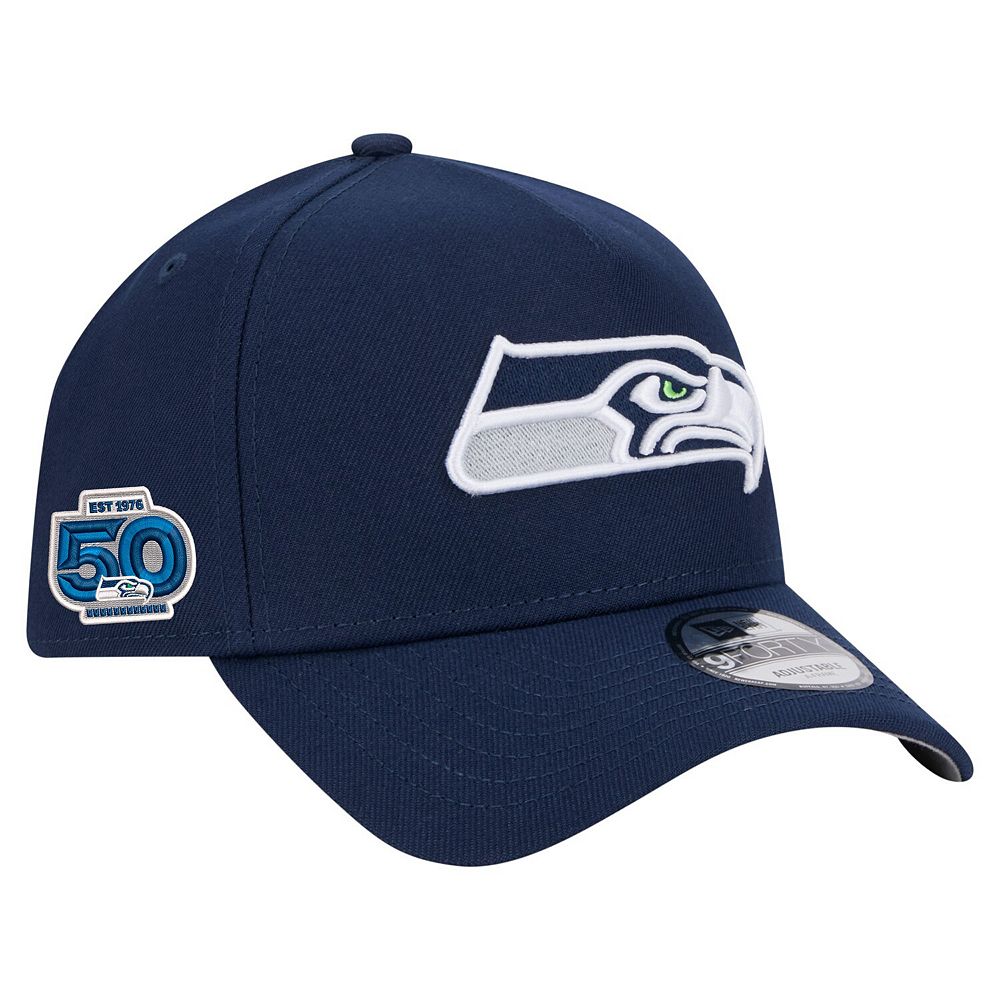 Men's New Era College Navy Seattle Seahawks 50th Anniversary A-Frame ...