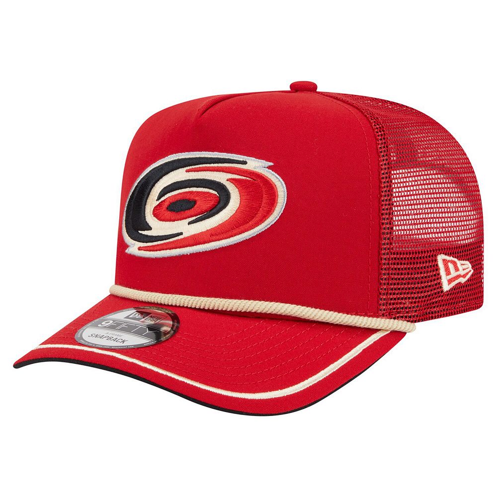Men's New Era Red Carolina Hurricanes Vintage Team Rope A-Frame 9FIFTY ...