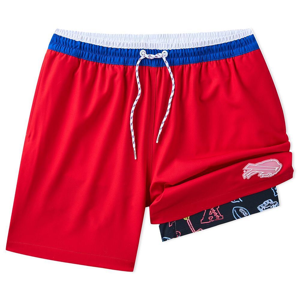 Men's Chubbies Red Buffalo Bills 5.5" Classic Lined Swim Trunks