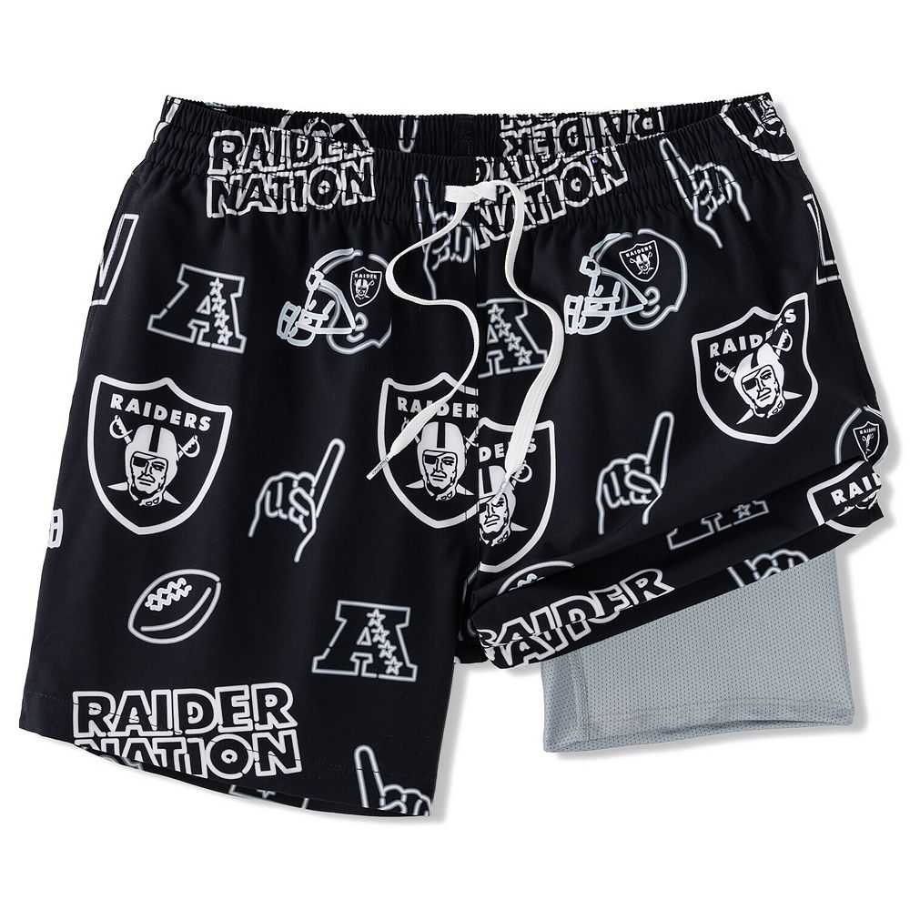 "Men's Chubbies Black Las Vegas Raiders The Neon 5.5"" Classic Lined ...