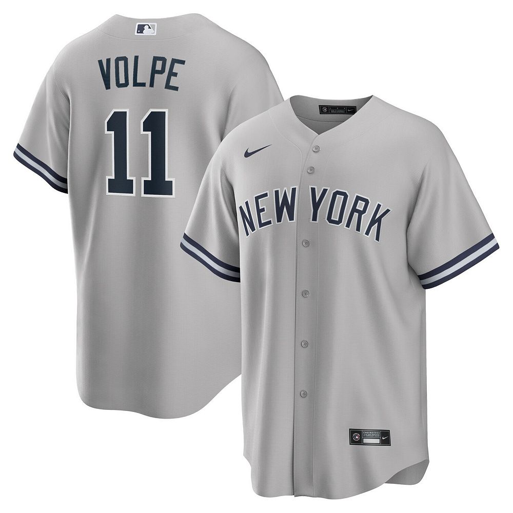 Men's Nike Anthony Volpe Gray New York Yankees Road Replica Jersey