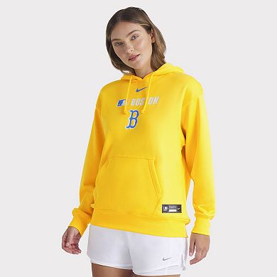 Women's Nike Gold Boston Red Sox City Connect Authentic Collection Performance Pullover Hoodie