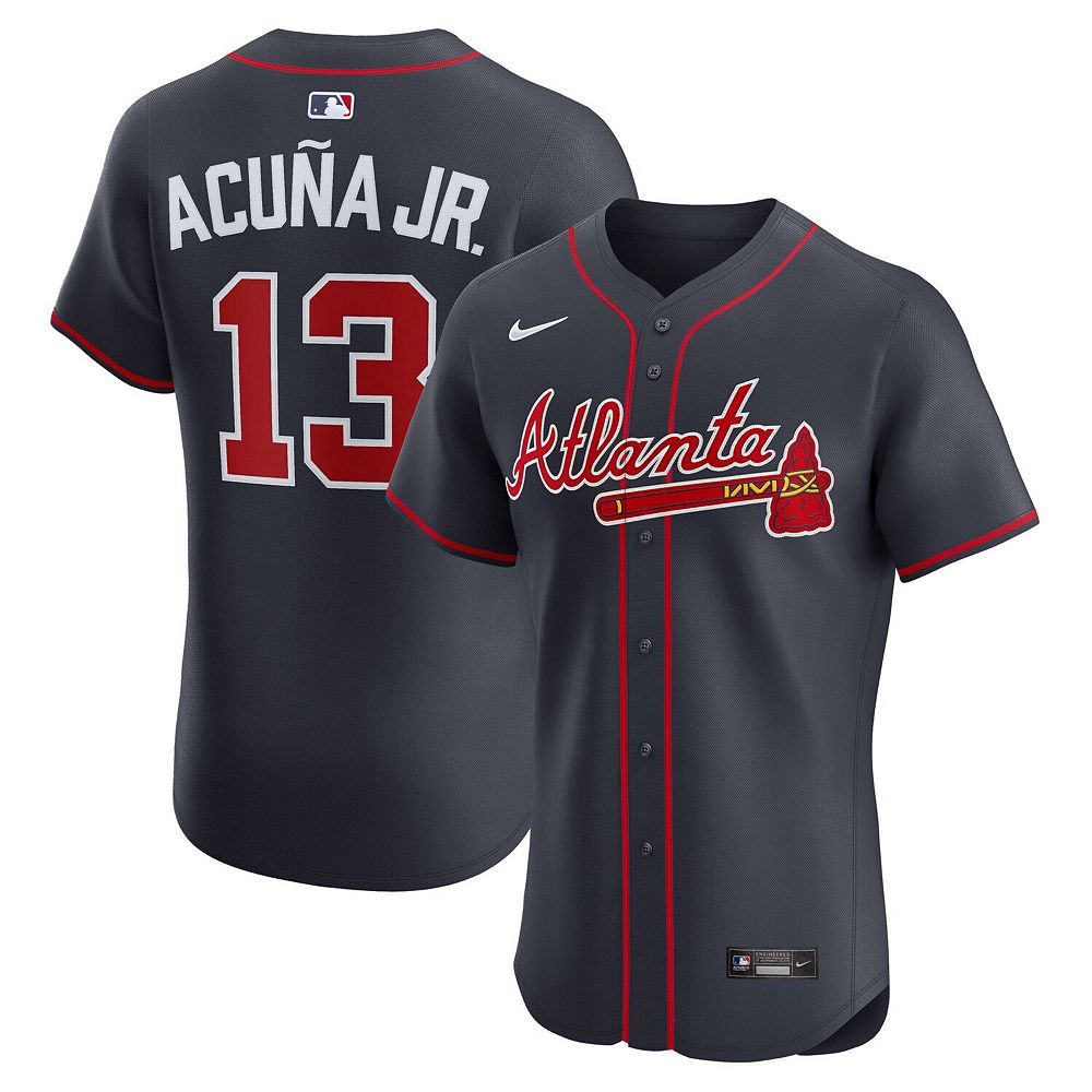 Men's Nike Ronald Acu̱a Jr. Navy Atlanta Braves Alternate Elite Jersey