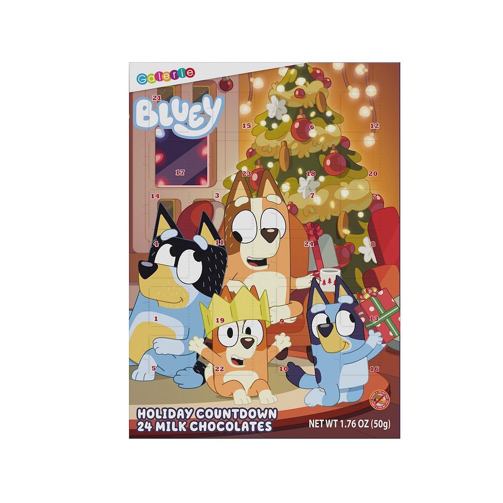 Galerie Bluey Holiday Countdown 24 Milk Chocolates Advent Calendar