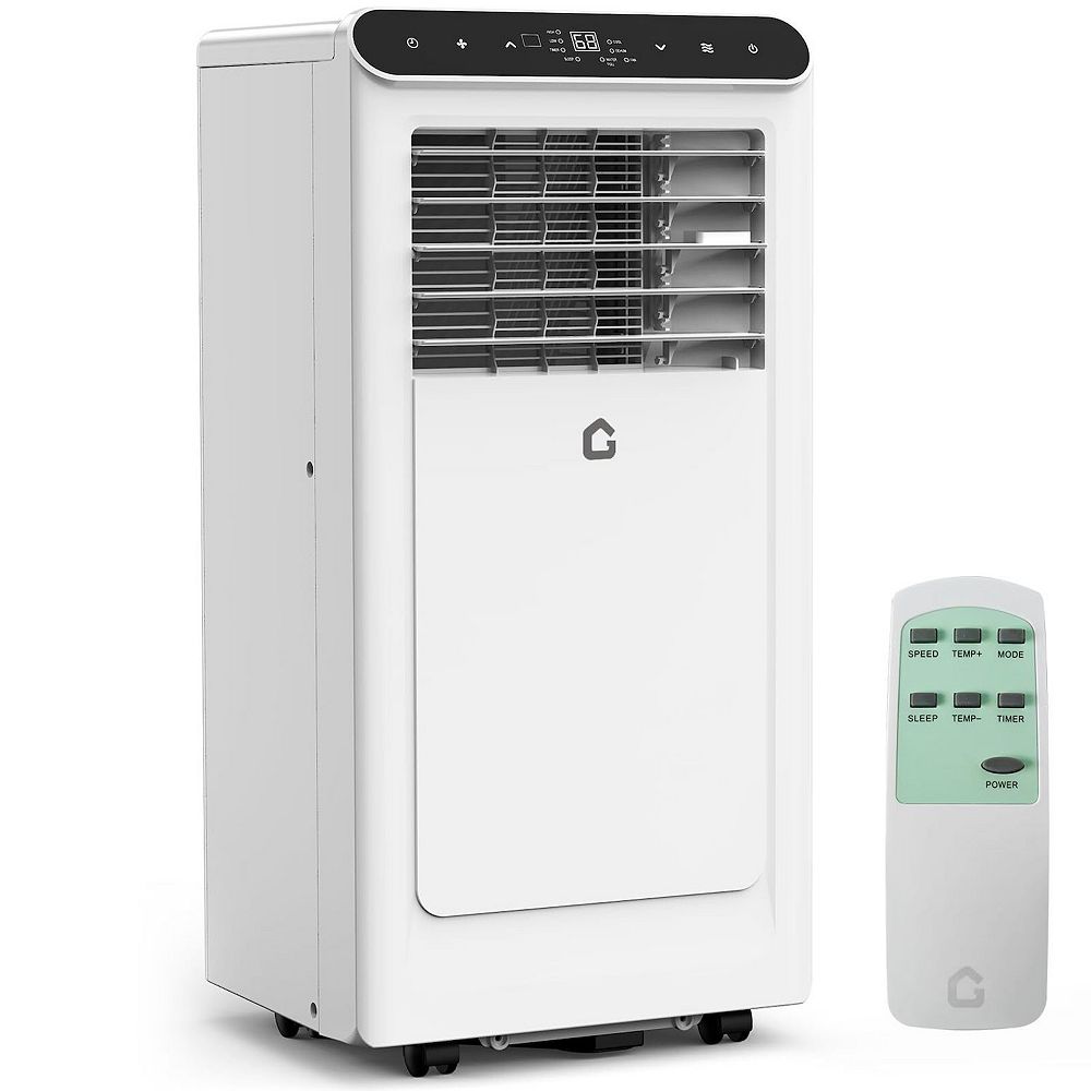 8,000 BTU Portable AC, Quiet Cooling Unit with Dehumidifier & Fan, 24H ...