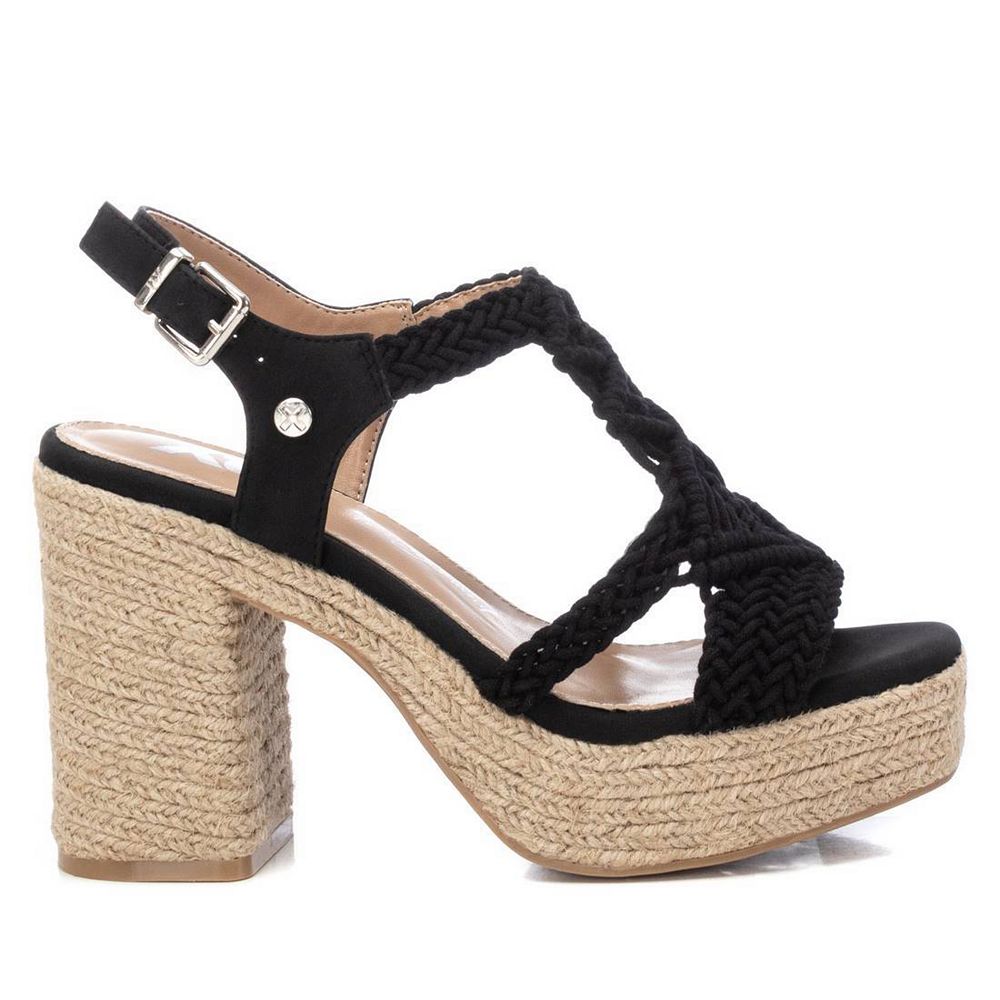 Women's Heeled Jute Platform Sandals By XTI 142839