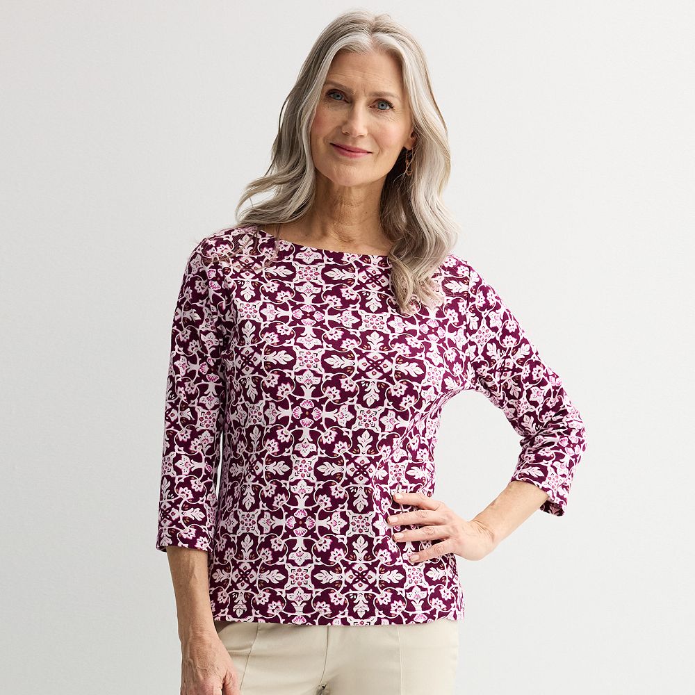 Petite Croft & Barrow® Boatneck Top