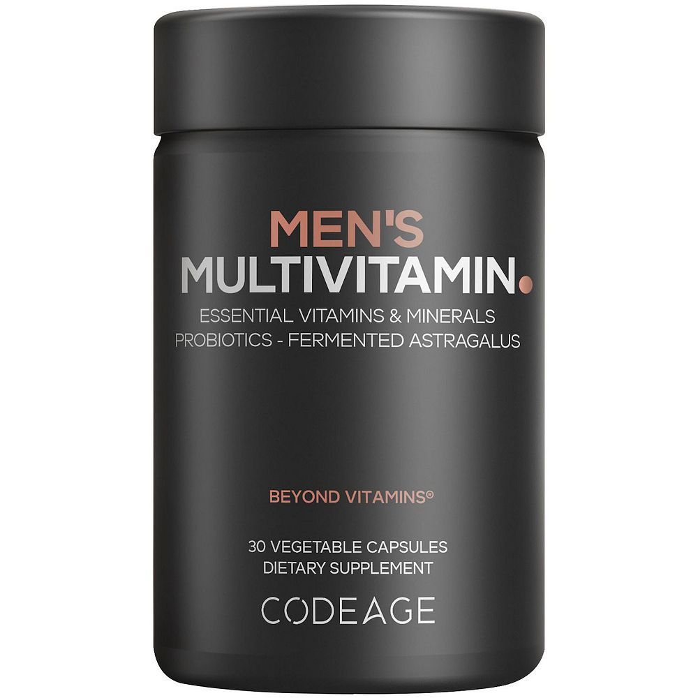 Codeage Men's Multivitamin, Vitamin A, C, D3, E, B12, Zinc, Selenium, Chromium, Probiotics
