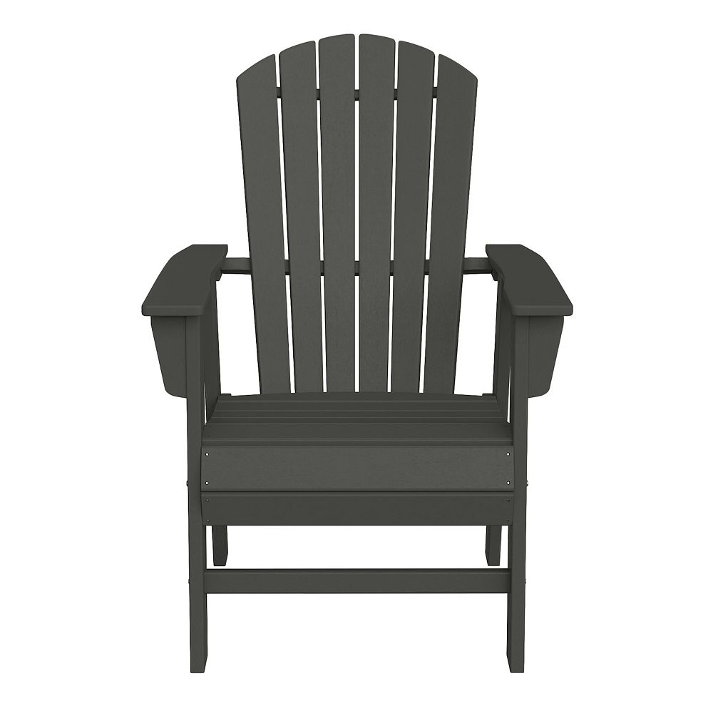 Dylan Outdoor Patio Shell-back Adirondack Dining Chair Weather Resistant