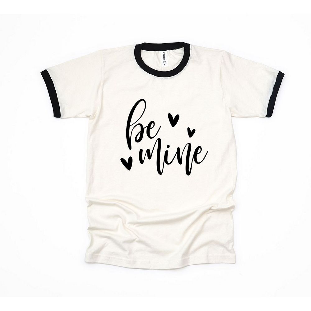 Be Mine Cursive Ringer Tee