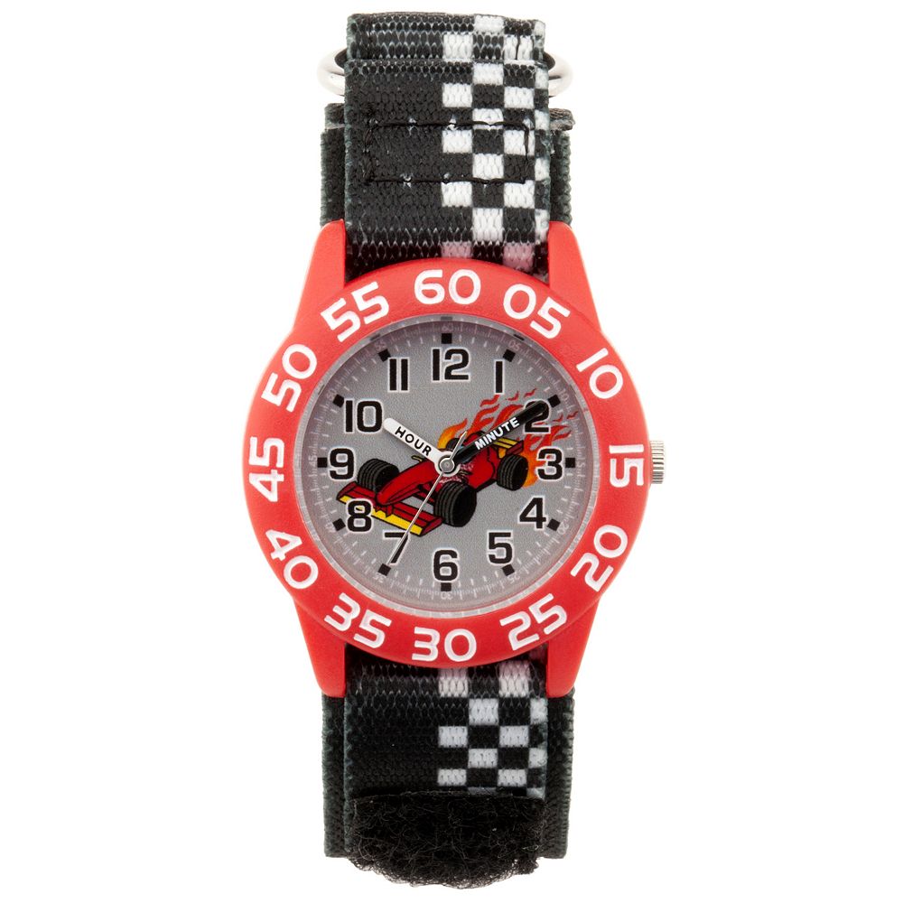 Red Balloon Boys' Time Teacher Watch & Black Hook and Loop Strap