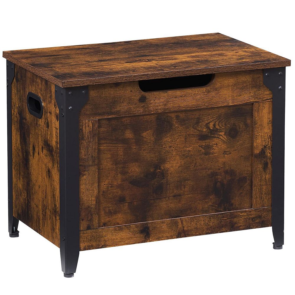 Storage Chest, Wood Storage Bench with Seating and Safety Hinge ...