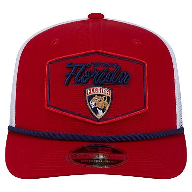 Men's New Era Red/White Florida Panthers Team Patch Basic 9SEVENTY ...