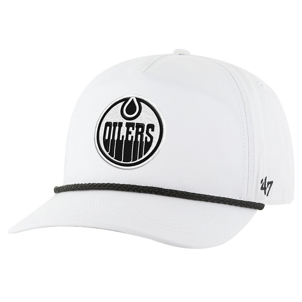 Men's '47 White Edmonton Oilers Rope Hitch Adjustable Hat