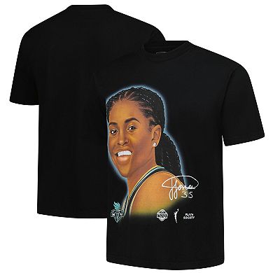 Unisex Playa Society Jonquel Jones Black New York Liberty Sketch T-Shirt