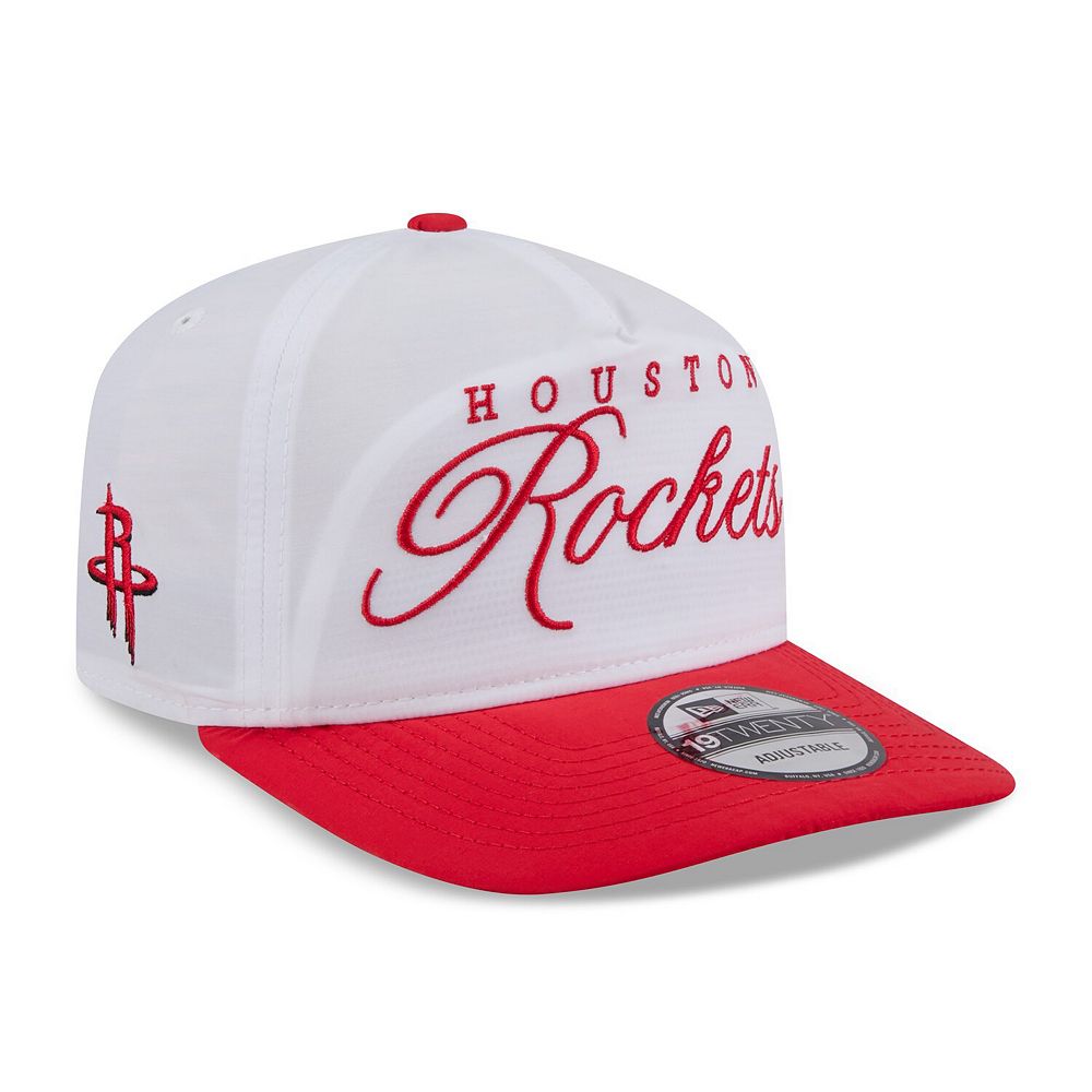 Men's New Era White/Red Houston Rockets 2025 NBA Draft On-Stage Nylon ...